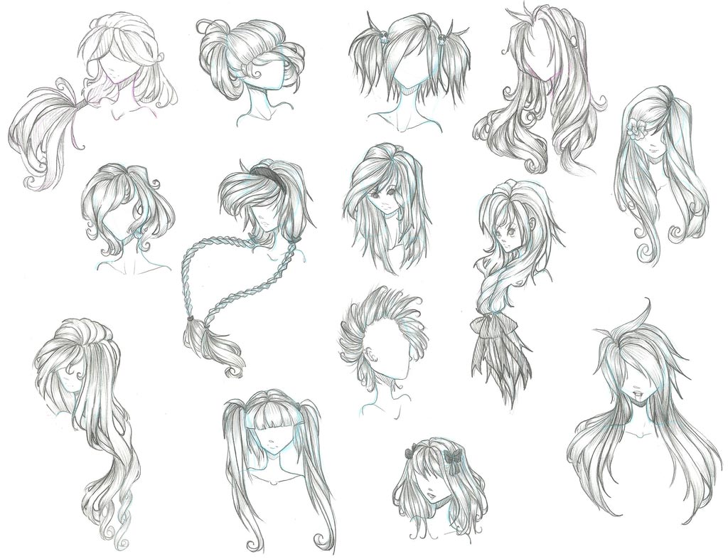 Anime Hair Drawing Reference And Sketches For Artists